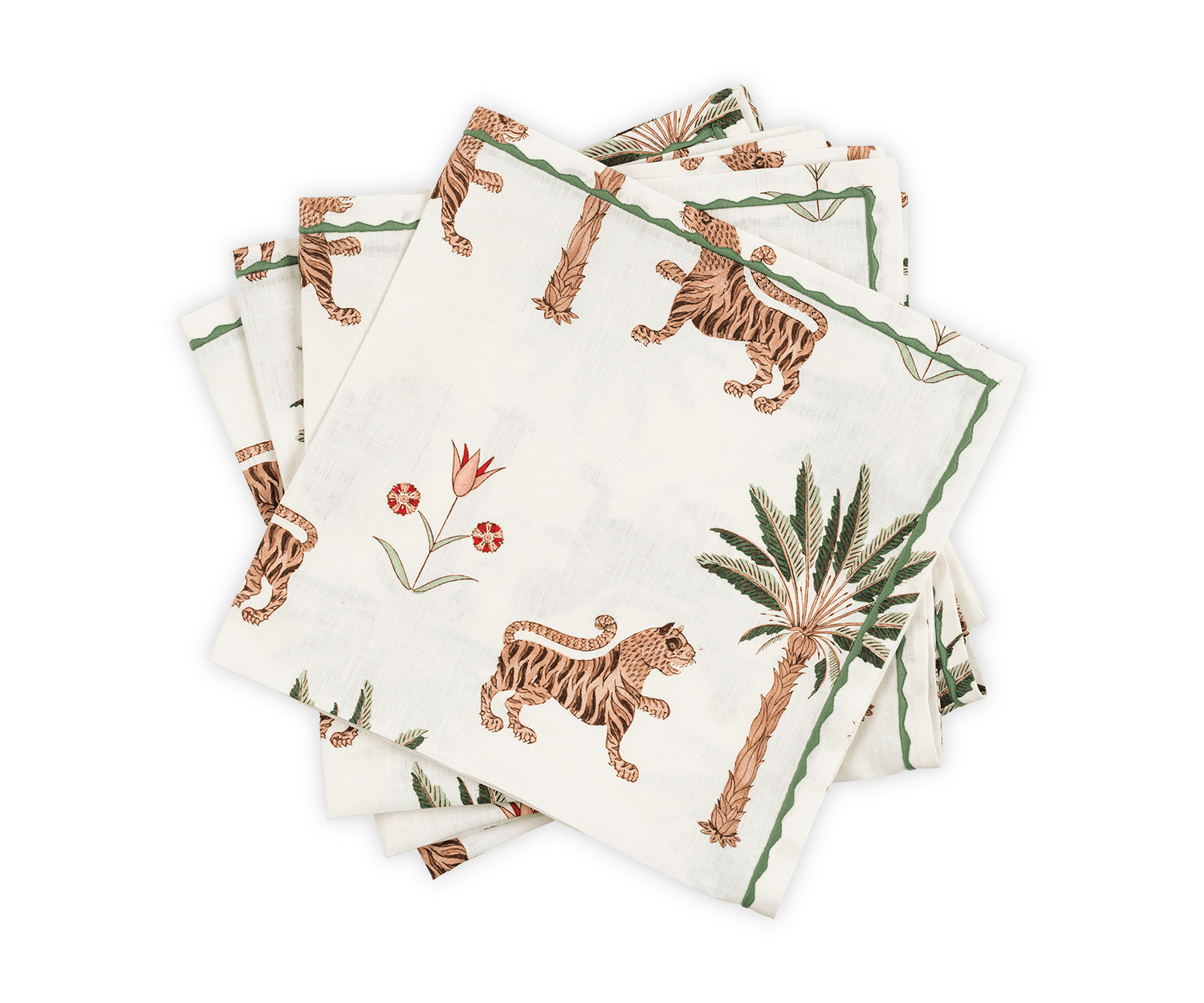 Tiger Palm Napkin - set of 4 | Matouk Luxury Linens