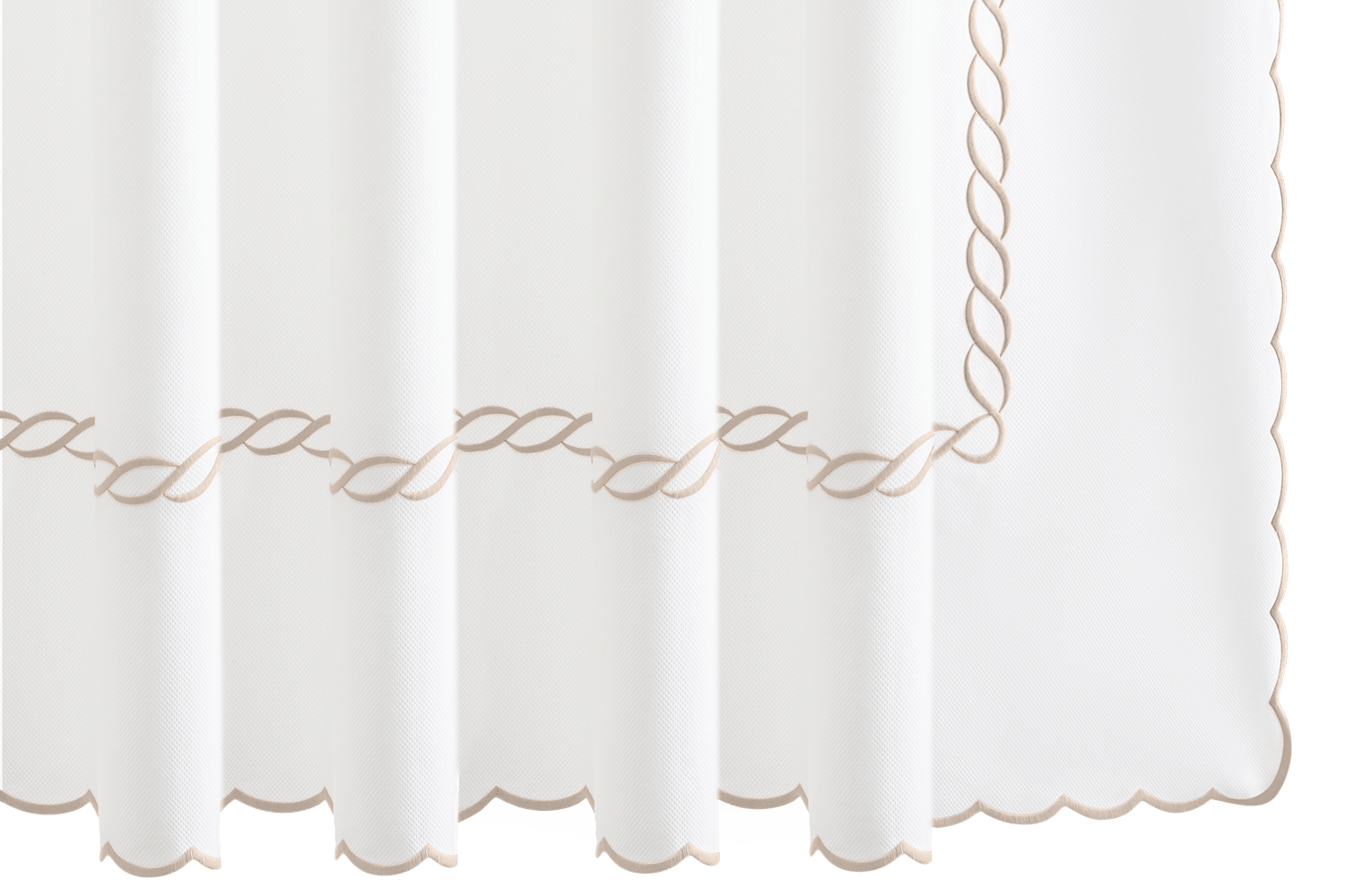 Classic Chain Scallop Shower Curtain Matouk Luxury Linens