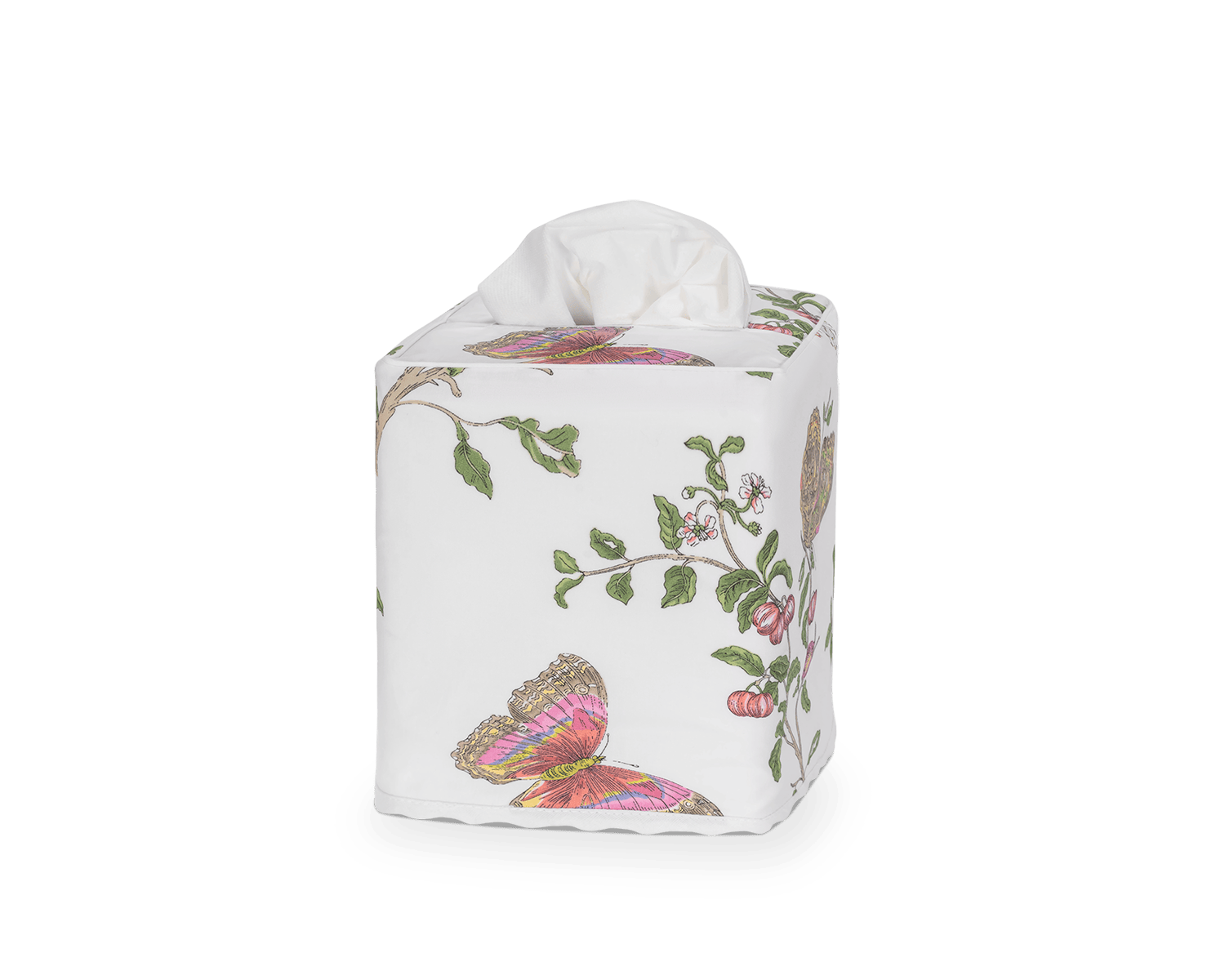 Baudin Butterfly Tissue Box Cover | Matouk Luxury Linens